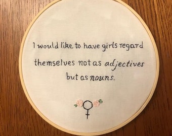Quote embroidery | Etsy