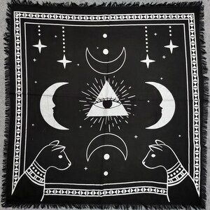 Altar Cloth Cotton Witchcraft Tarot Cloth Pegan Spirit Table - Etsy