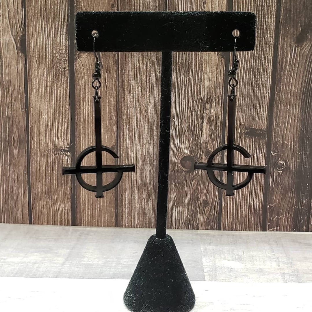 Ghost Grucifix Logo Acrylic Earrings - Etsy