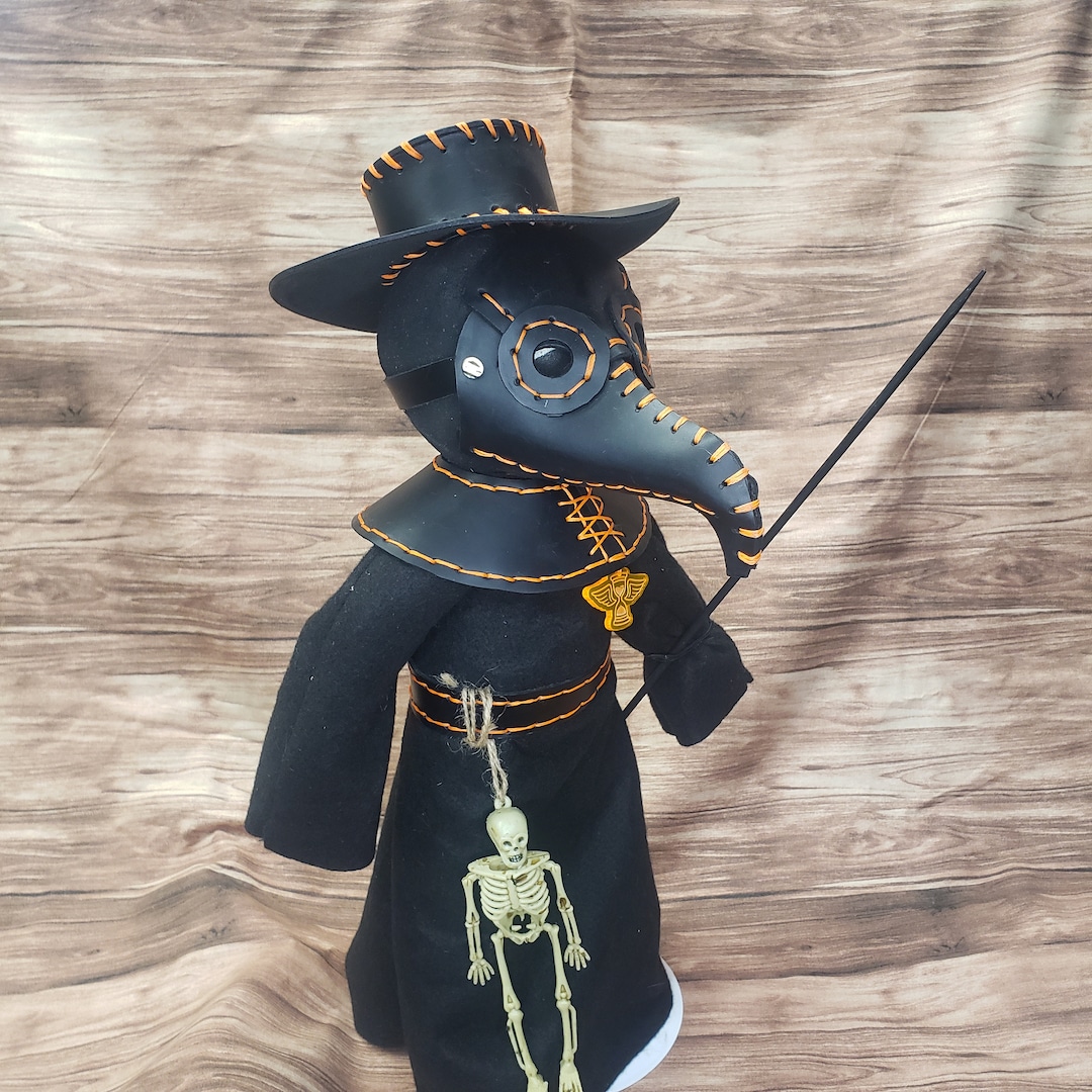 Handmade 18 Inch Plague Doctor Doll - With Leather Mask, Hat,cape,and ...