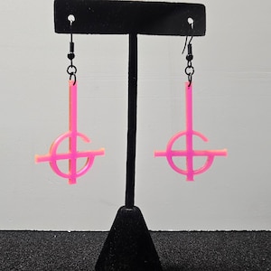 Ghost Grucifix Logo Acrylic Earrings - Etsy