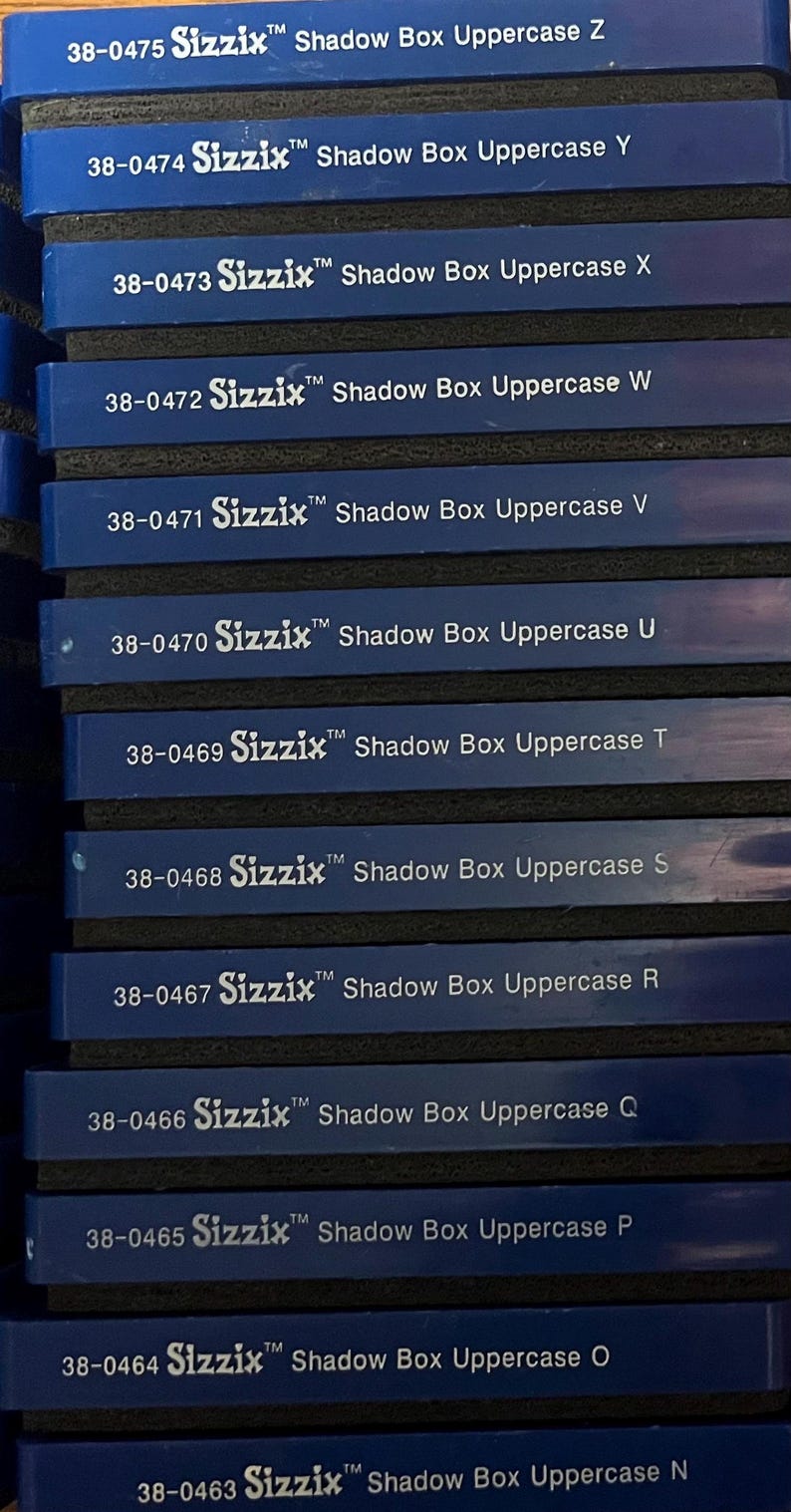 Sizzix Shadowbox Alphabet Dies - Used - 4.5” X 2.5” Single Letters ...