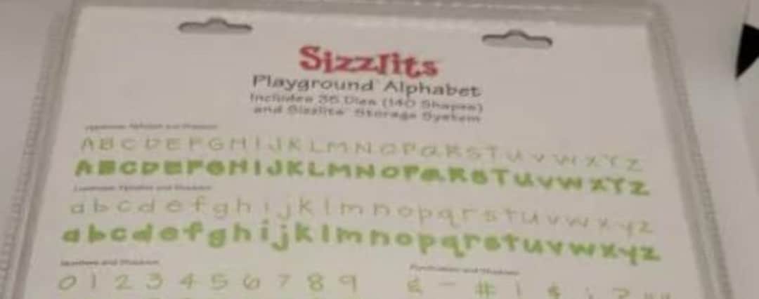 Sizzix Sizzlits Alphabet Dies Playground With Case Upper, Lower ...