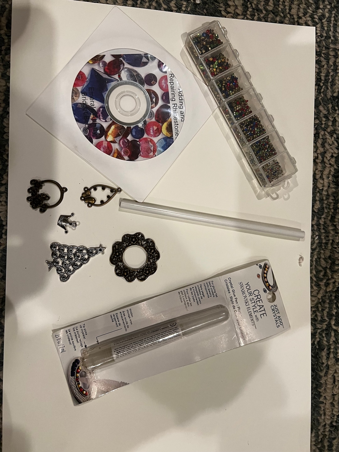 Rhinestone Repair Kit for Glued Rhinestone Jewelry - 5 Projects ...