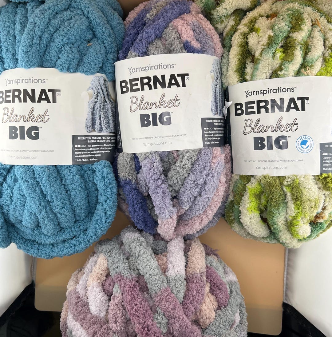 1 Skein Bernat Blanket Big 7 Weight 4 Colors Available - Etsy