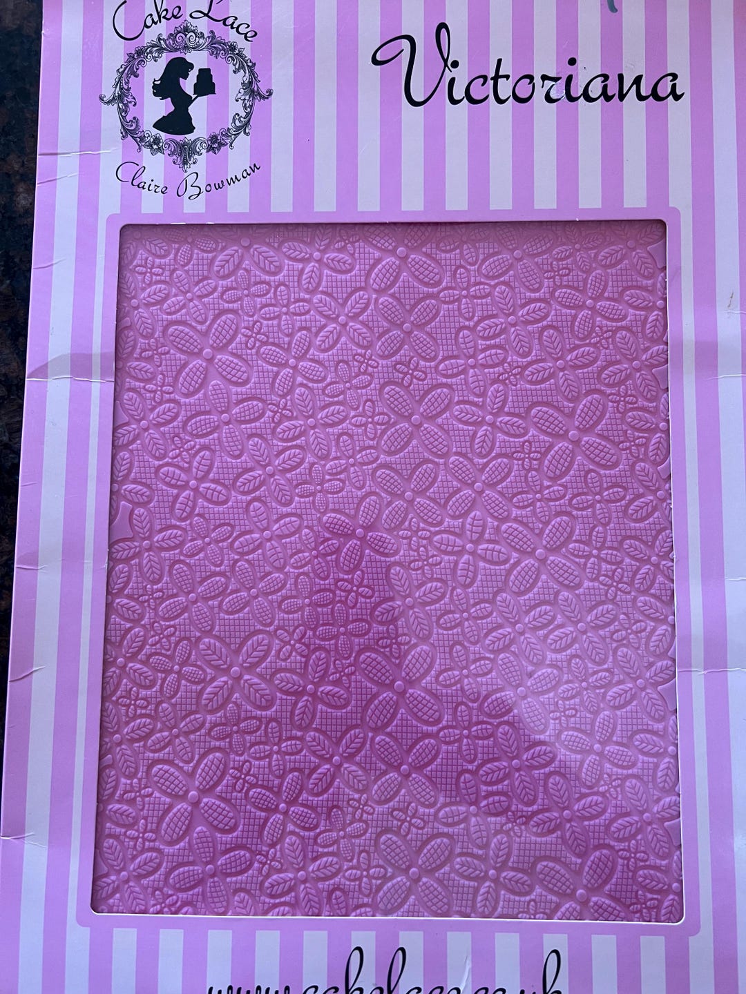 1 Silicone Sugar Mat Cake Lace Clair Bowman Victoriana 15.5 X11.5 IOB ...