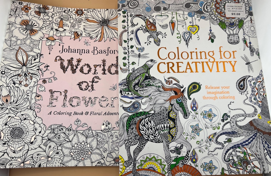 2 Beautiful Adult Coloring Books Very Detailed - Etsy