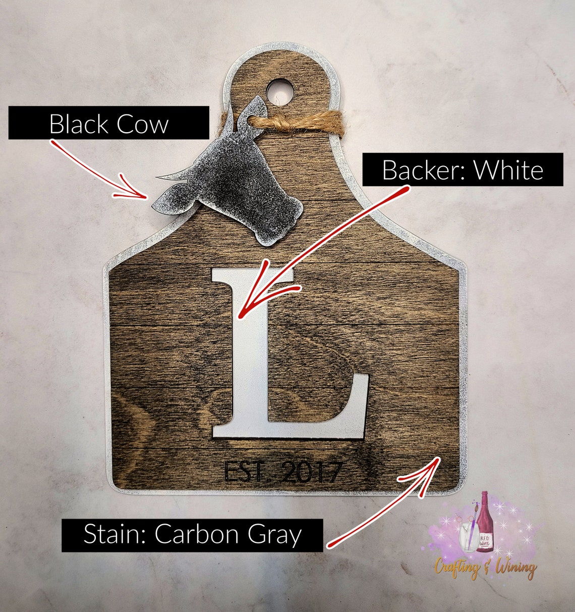 Personalized Cow Tag Decorative Board Decorative Cutting - Etsy