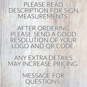 Logo and QR Code Tabletop Sign, Logo Sign, QR Code Sign, Craft Booth ...