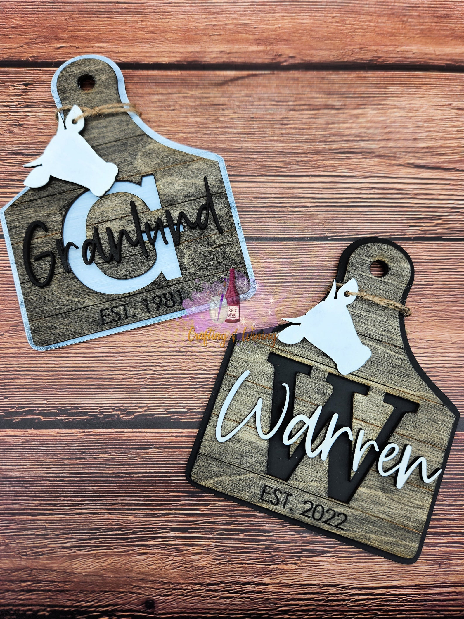 Personalized Cow Tag Decorative Board Cow Decor - Etsy