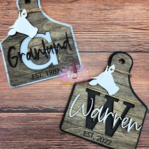 Personalized Cow Tag Decorative Board Cow Decor - Etsy