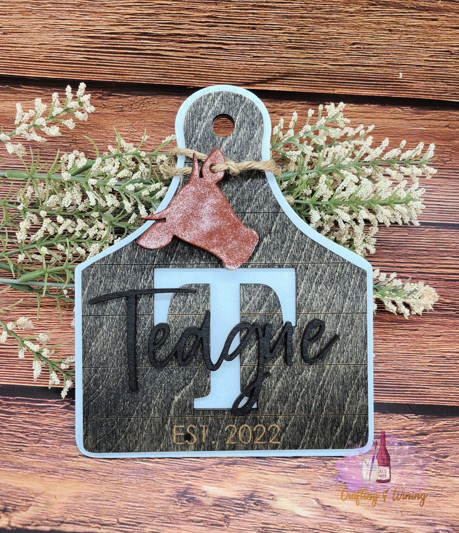 Personalized Cow Tag Decorative Board Cow Decor - Etsy