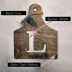 Large Personalized Cow Tag, Decorative Board, Cow Decor, Personalized ...