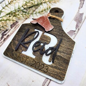 Personalized Cow Tag, Decorative Board, Cow Decor, Personalized Cow ...