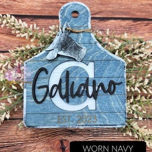 Large Personalized Cow Tag, Decorative Board, Cow Decor, Personalized ...
