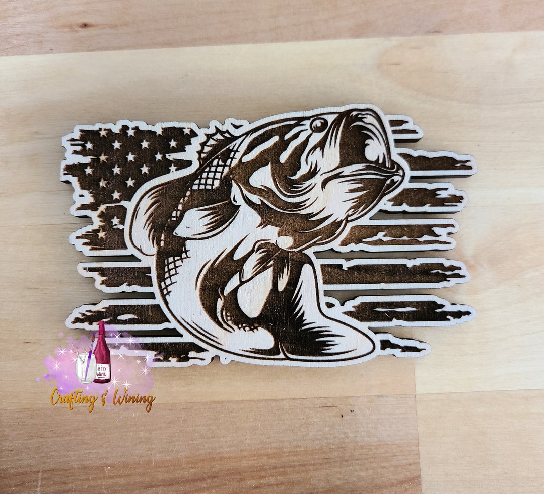 American Bass Magnet, Bass, Bass Gift, Gift for Fishers, Fisherman Gift ...