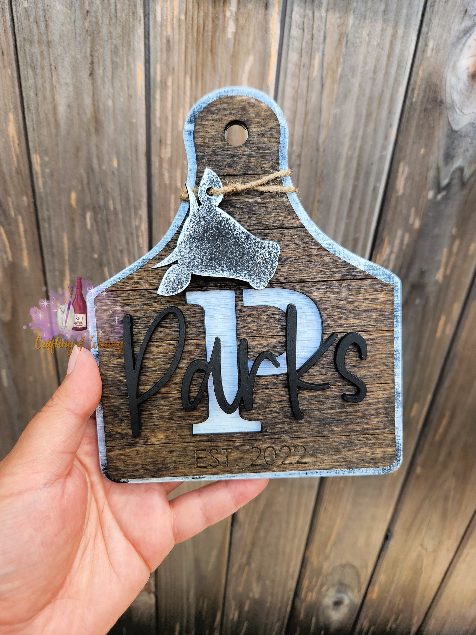 Personalized Cow Tag Decorative Board Cow Decor - Etsy