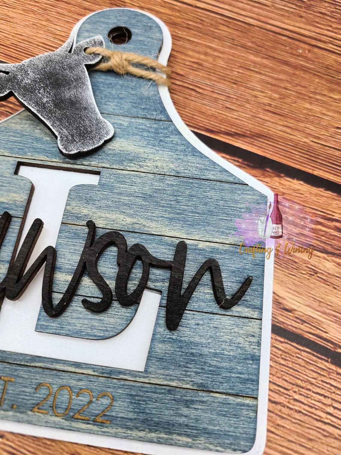 Personalized Cow Tag Decorative Board Decorative Cutting - Etsy