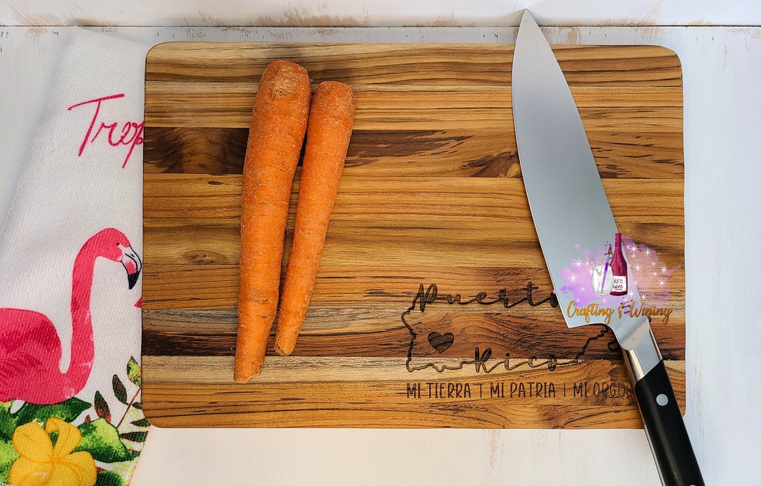 Puerto Rico Cutting Board, Puerto Rico Gift, Puerto Rico Kitchen Decor ...