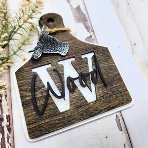 Personalized Cow Tag, Decorative Board, Cow Decor, Personalized Cow ...