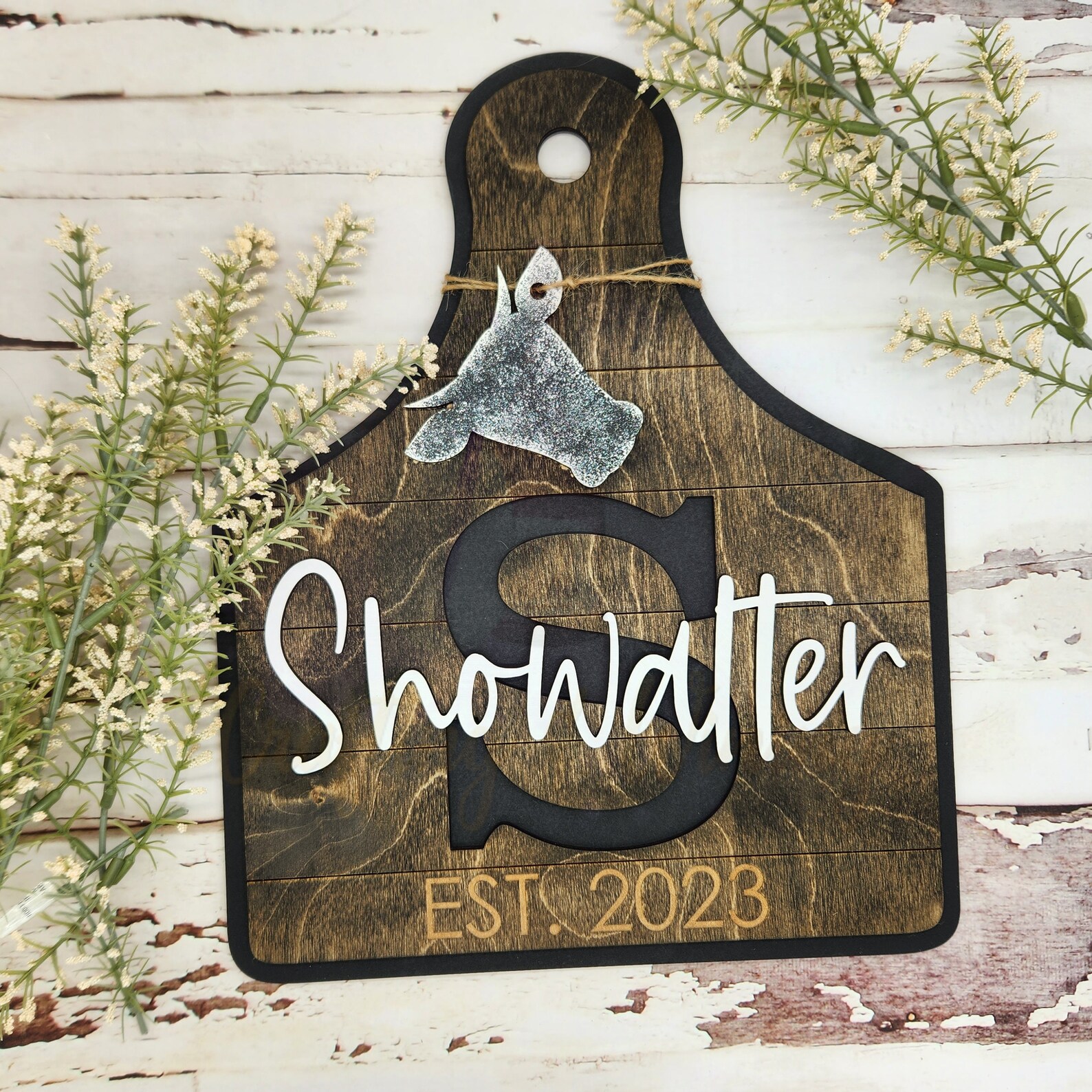 Personalized Wood Cow Tag, Farmhouse Decor - Etsy