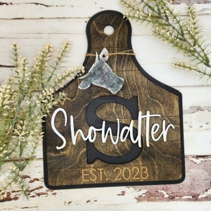 Personalized Wood Cow Tag, Farmhouse Decor - Etsy