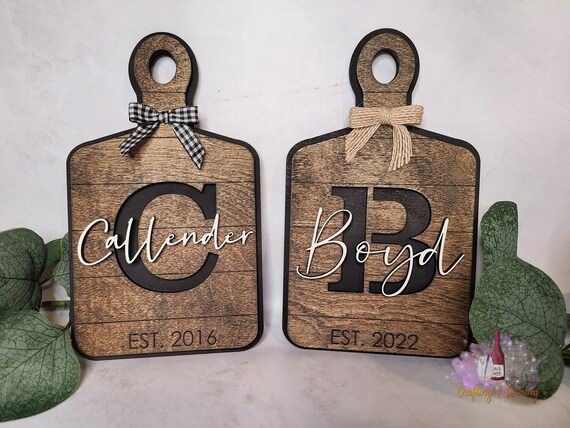 Personalized Monogram Board Decorative Board Decorative - Etsy