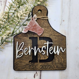 Personalized Wood Cow Tag, Farmhouse Decor - Etsy