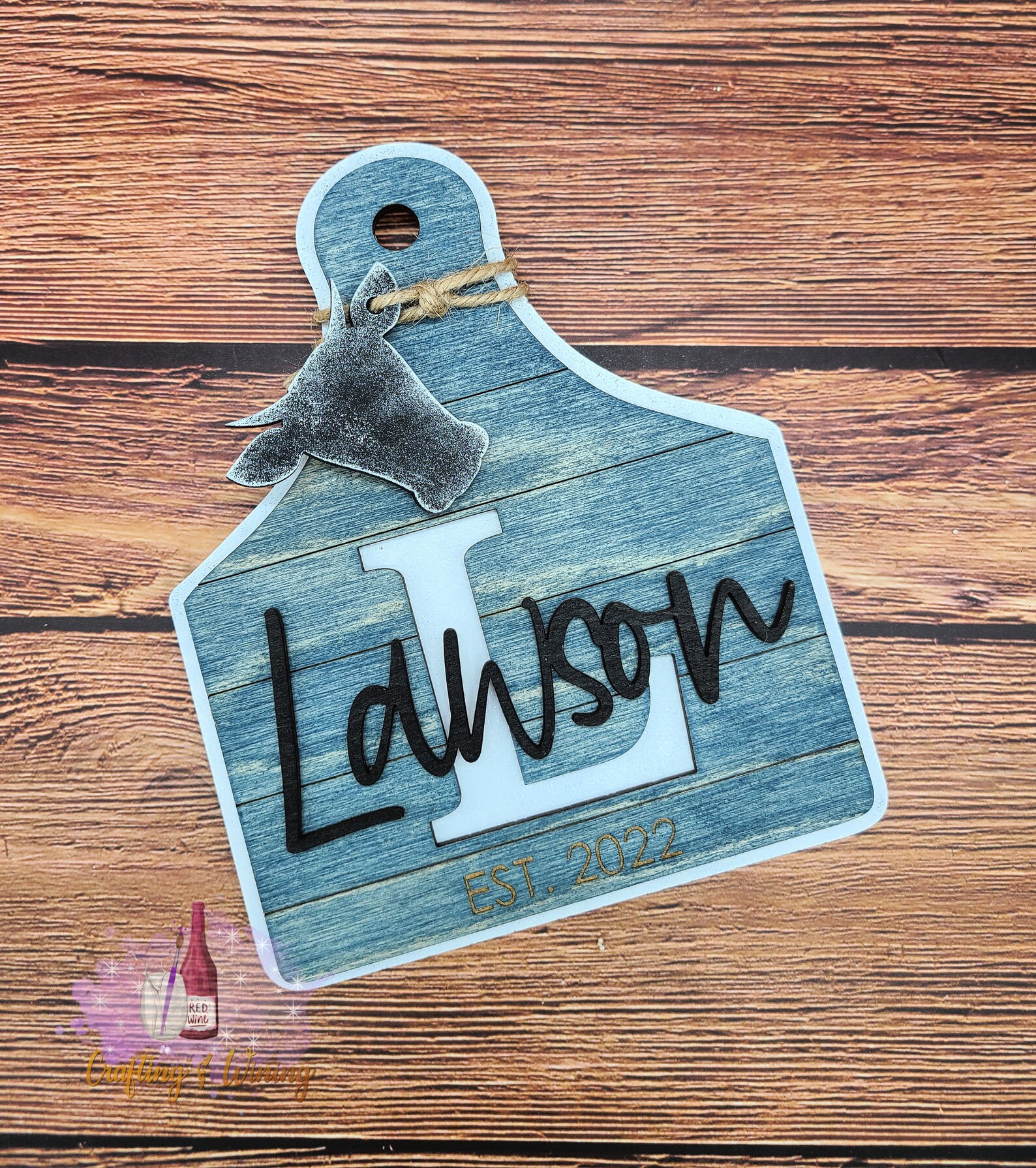 Personalized Cow Tag Decorative Board Decorative Cutting - Etsy