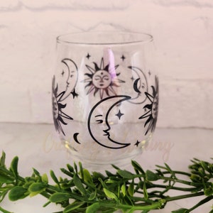 Sun and Moon Wine Glasscelestial Wine Glasscelestial Sun and - Etsy