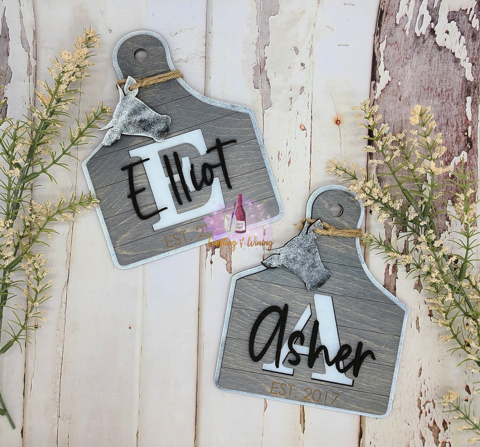 Personalized Cow Tag, Decorative Board, Cow, Cow Decor, Decorative Cow ...