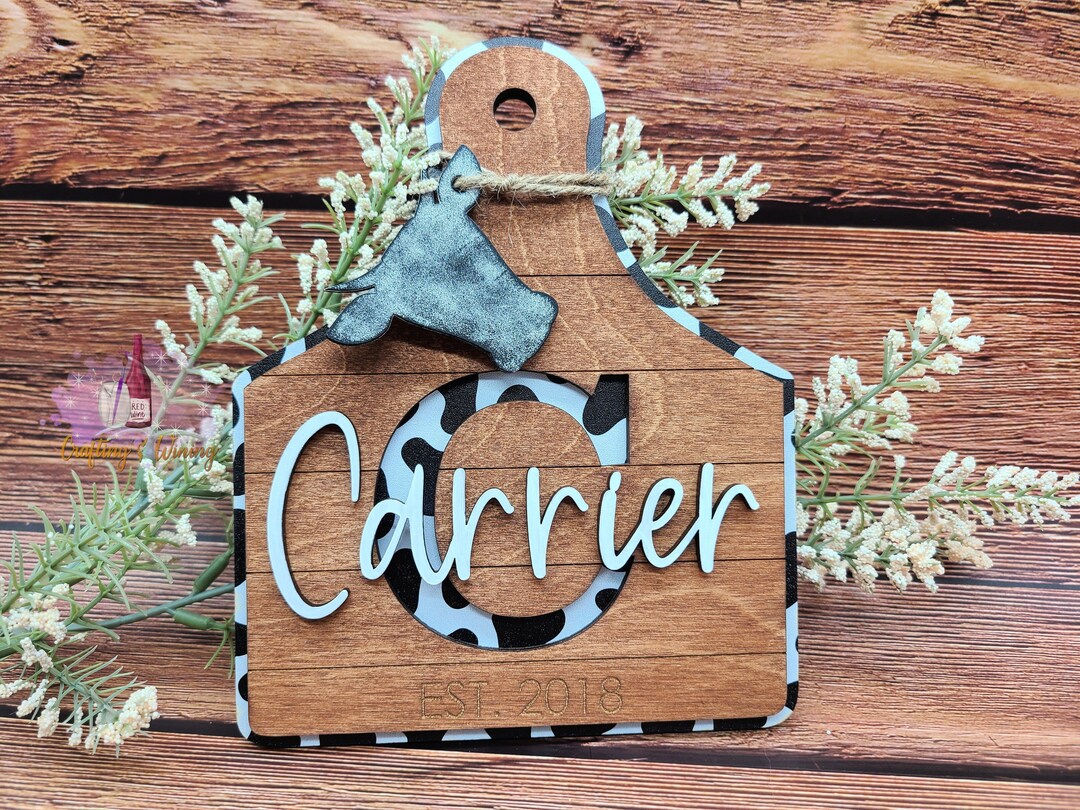Personalized Cow Pattern Tag, Decorative Board, Decorative Cutting ...