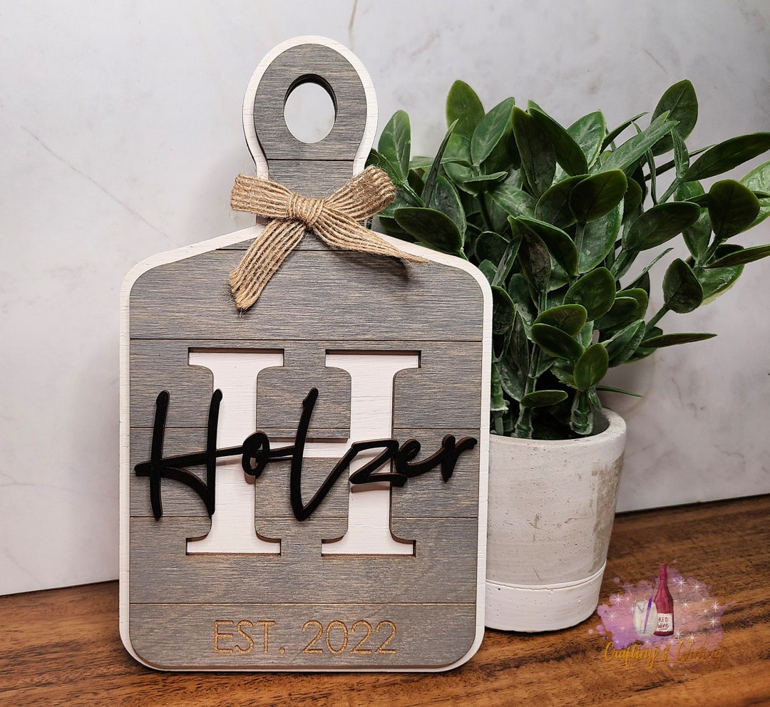 Personalized Monogram Board, Decorative Board, Farmhouse Decor ...