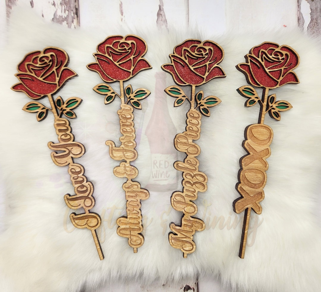 Wooden Roses With Love Messages, Roses, Valentine's Day Roses ...