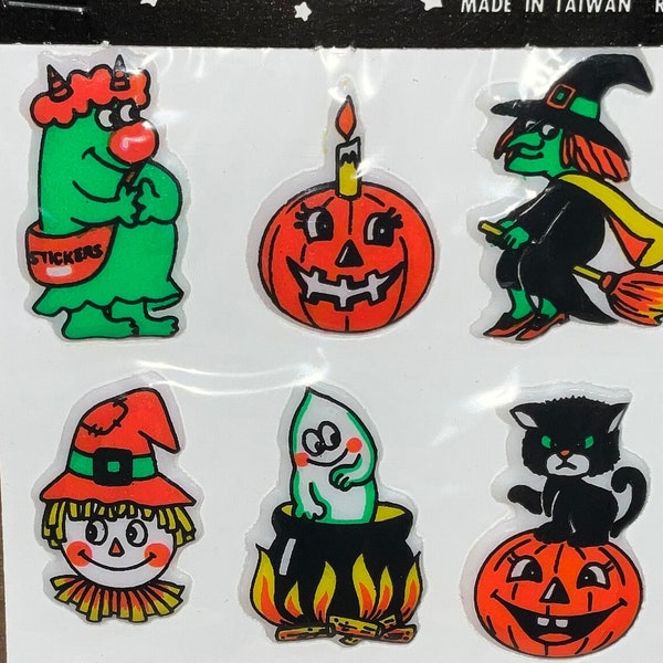 Vintage Halloween Puffy Stickers - Etsy