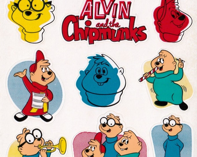 Vintage Alvin and the Chipmunks Single Sticker Sheet by American ...