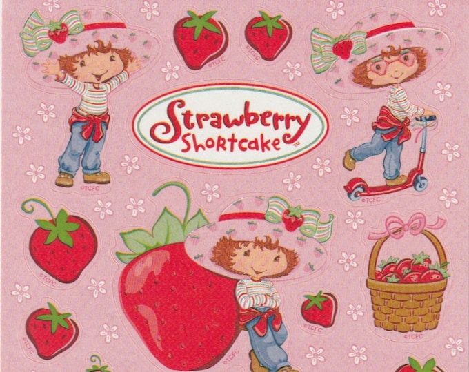 2000s Vintage Strawberry Shortcake Sticker Sheet Very Rare Scratch and ...