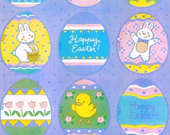 1980s 1990s 2000s Vintage Sticker Sheet, Gibson Easter Bunny Full Sheet ...
