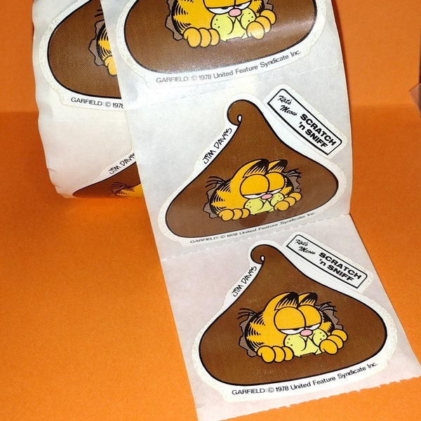 Garfield Scratch Sticker - Etsy