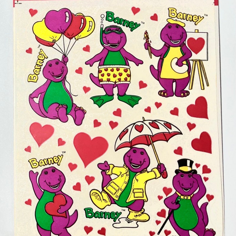 Barney Stickers and Friends - Etsy