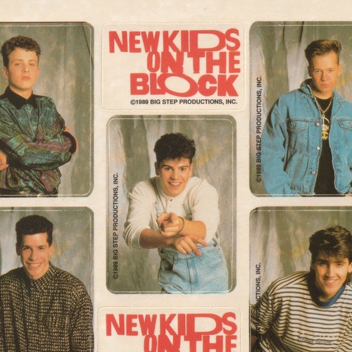 10 New Kids on the Block Sticker Sheets 1989 Boy Band NKOTB - Etsy