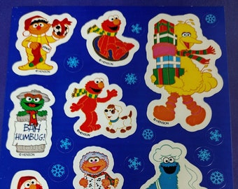 2000s Y2K Sesame Street Characters Sticker Sheet of Elmo, Cookie, Bert ...