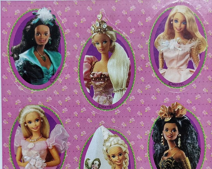 Vintage 1980s 1990s Barbie Doll Sticker Sheet by Hallmark/mattel ...