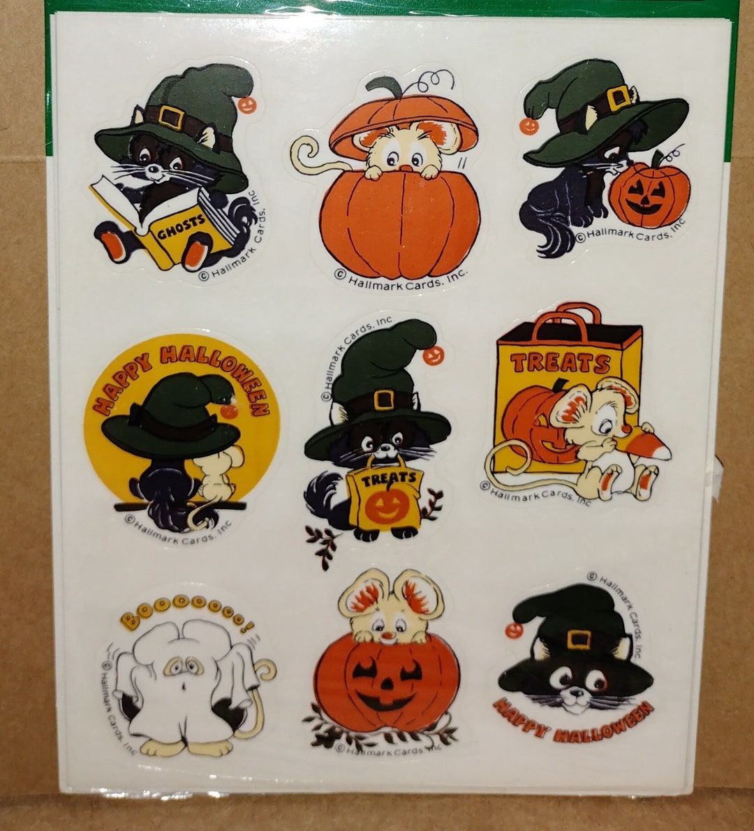 Vintage 1980s 1990s Hallmark 1sticker Sheet, Woodland Animal Halloween ...