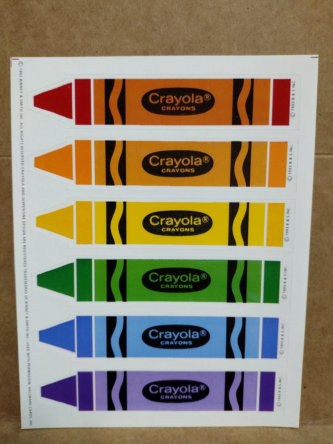 Vintage 1980s 1990s 2000s Hallmark Crayola Crayons, Rainbow Colors ... Vintage 1980s 1990s 2000s Hallmark Crayola Crayons, Rainbow Colors ...