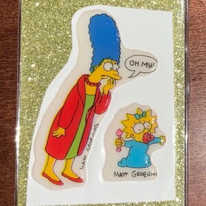 1980s 1990s Vintage Puffy Sticker - the Simpsons Family Cartoon, Marge ...