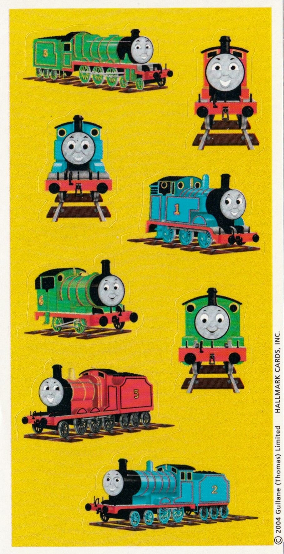 Vintage 1980s 1990s 2000s Hallmark Sticker Sheet: Thomas the Tank ...