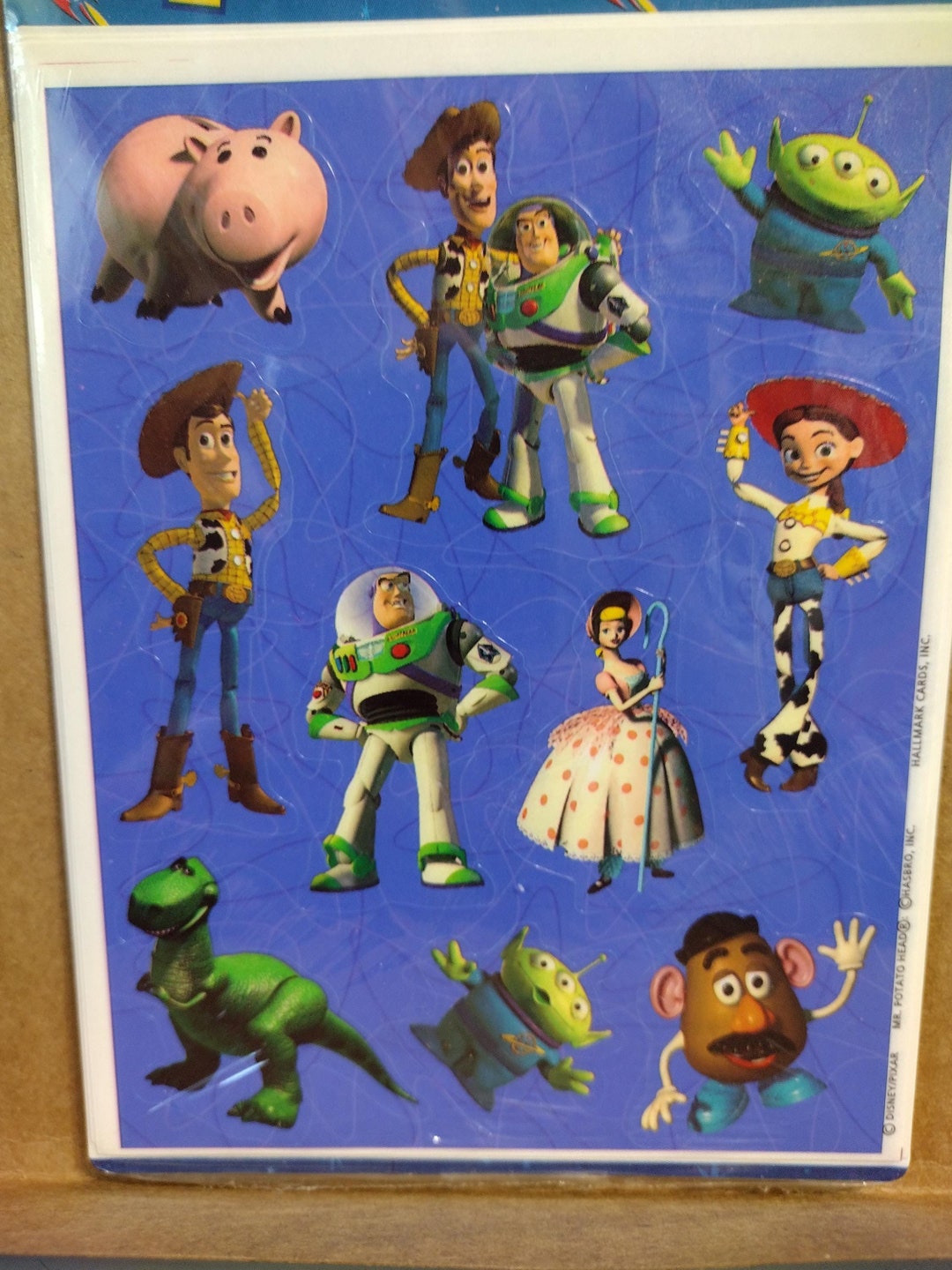 Vintage 1990s Blue Hallmark Toy Story Sticker Sheet, Mr Potato Head ...