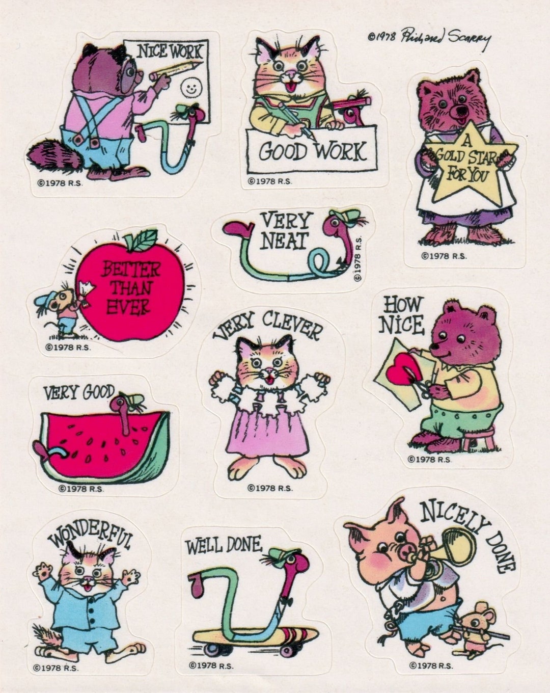 1980s 1990s 2000s the Busy World of Richard Scarry Vintage American ...