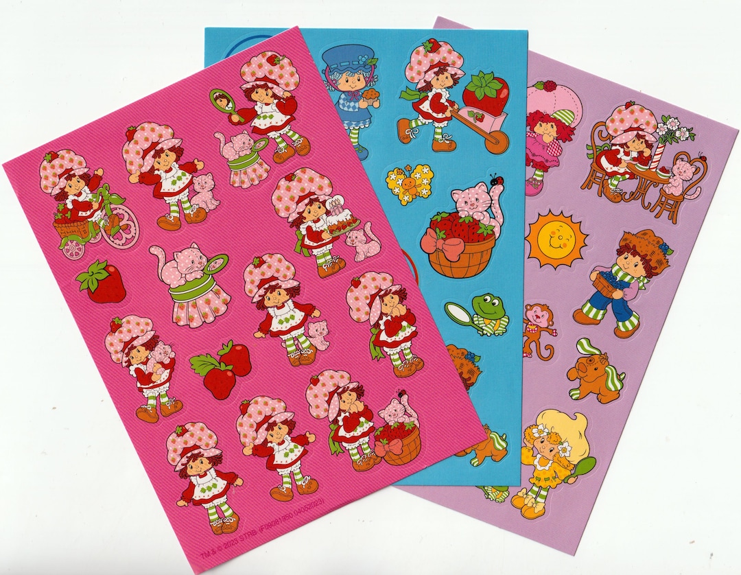 Strawberry Shortcake Sticker Sheets, C. 2023: Choose 1 Sheet, 1980s ...